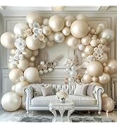 Amazon.com: Pearl White Balloons Double Stuffed Sand White Ivory ...