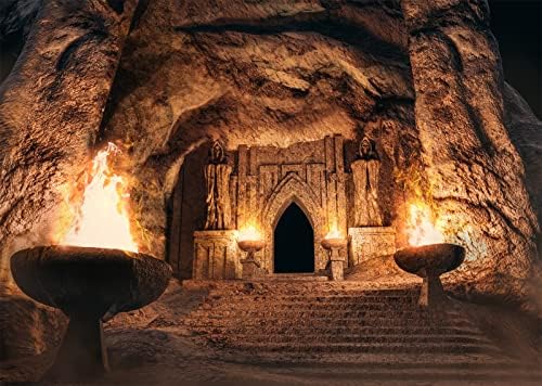 Amazon.com : BELECO 7x5ft Fabric Ancient Temple Entrance Cave Backdrop ...