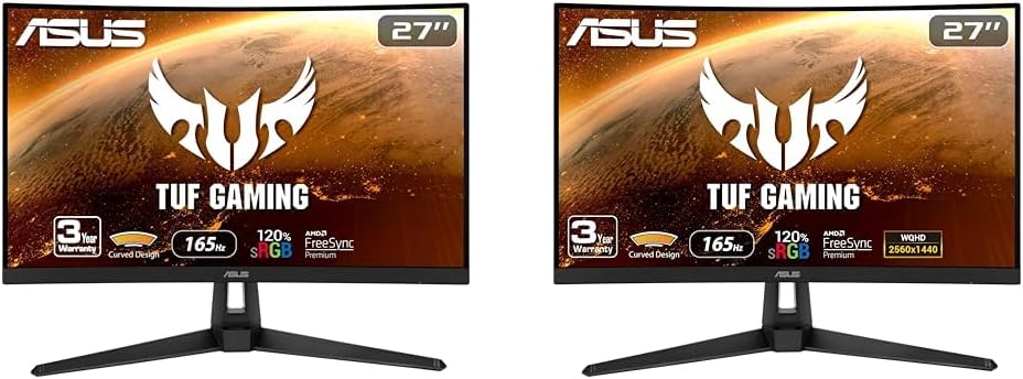 Amazon.com: ASUS TUF Gaming VG27VH1B 27” Curved Monitor, 1080P Full HD ...