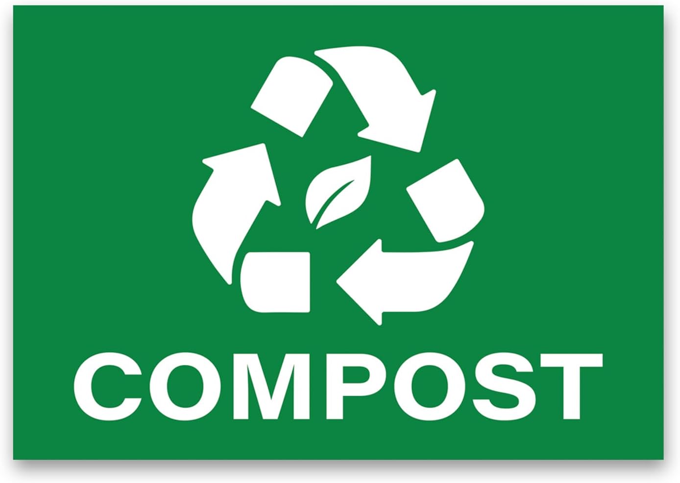 Amazon.com : Yard Waste Only Signs 2 Pack - 10" x 7" Recycle Stickers ...