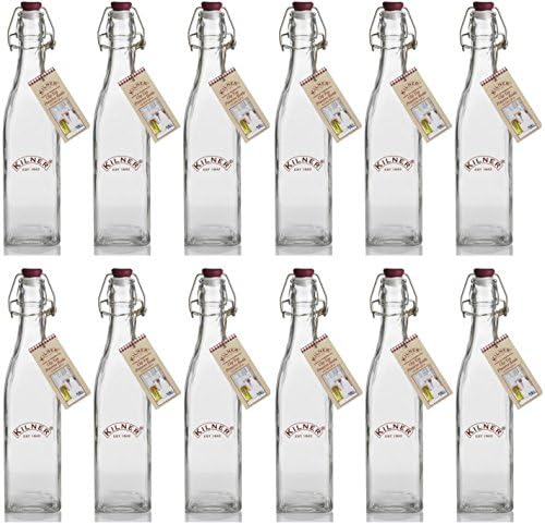 Kilner Traditional Vintage Style Square Airtight Clip Top Preserve ...