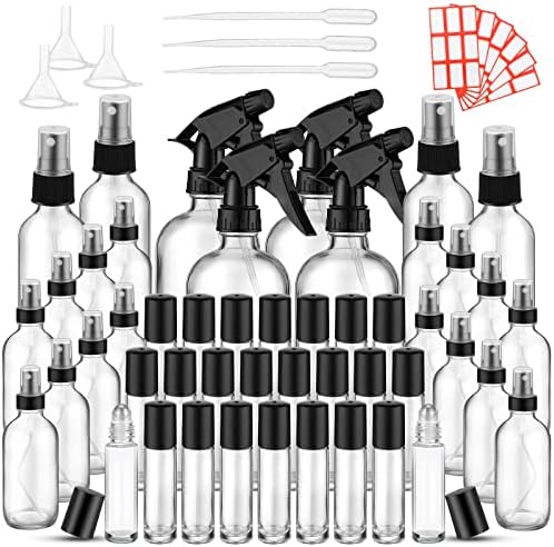 Amazon.com: Norme Glass Spray Bottle Set 4 x 16oz, 4 x 4oz, 16 x 2oz ...