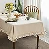 Amazon.com: Waffle Weave Textured Rectangle/Oblong Tablecloth with ...