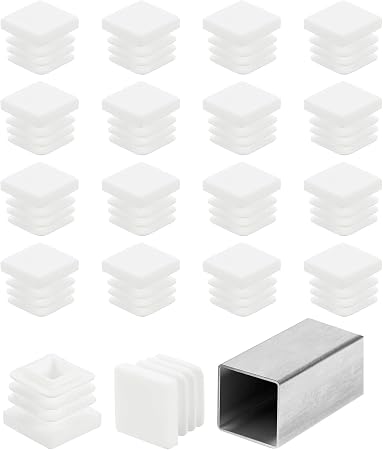 uxcell 9/16" (15mm) Square Tubing End Caps, 50 Pcs Plastic Hole Plugs ...