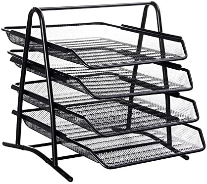 Mesh Desk Organise - A4 Mesh in Tray Office Desk 4-Tier Mesh Paper Tray ...