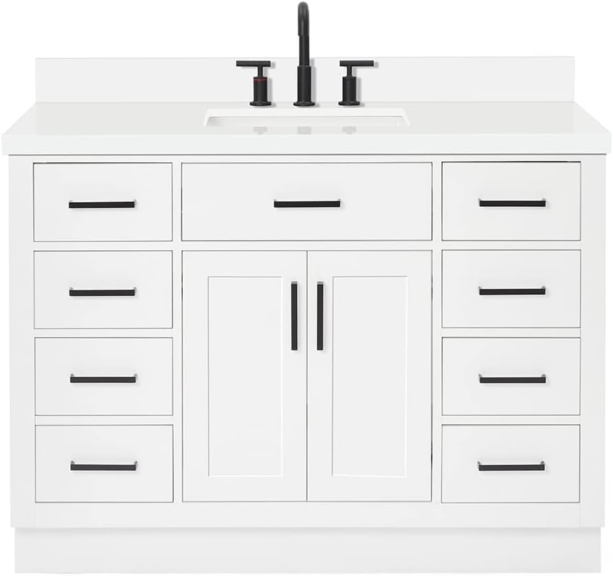 Amazon.com: Altair Design Gavino 48" Wood Vanity in Light Brown with ...
