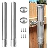 Amazon.com : GRELWT 2 Pack 2-3/8" OD Metal Post Extender, 24" Fence ...
