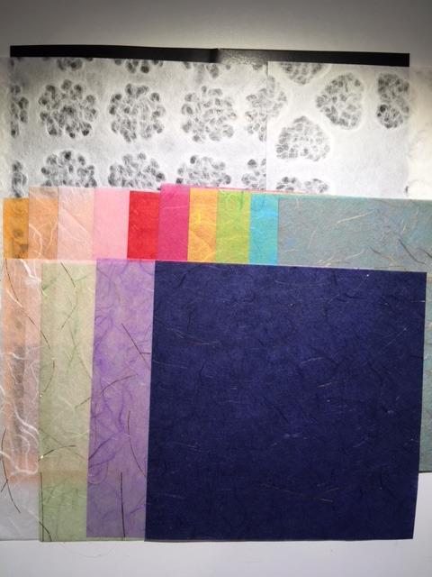 Amazon.com: Japanese Handmade Paper Decorative Craft Rainbow Colors ...