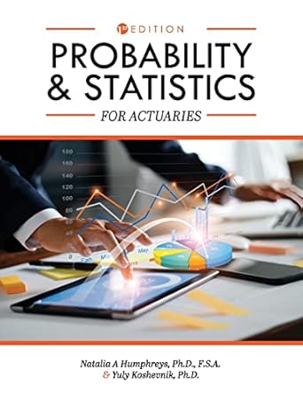 Amazon.com: Probability and Statistics for Actuaries: 9781793514271 ...