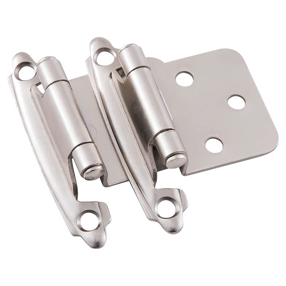 HOMER HARDWARE Satin Brushed Nickel Cabinet Hinges for Kitchen Cabinets ...