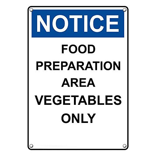 Amazon.com: Weatherproof Plastic Vertical OSHA Notice Food Preparation ...