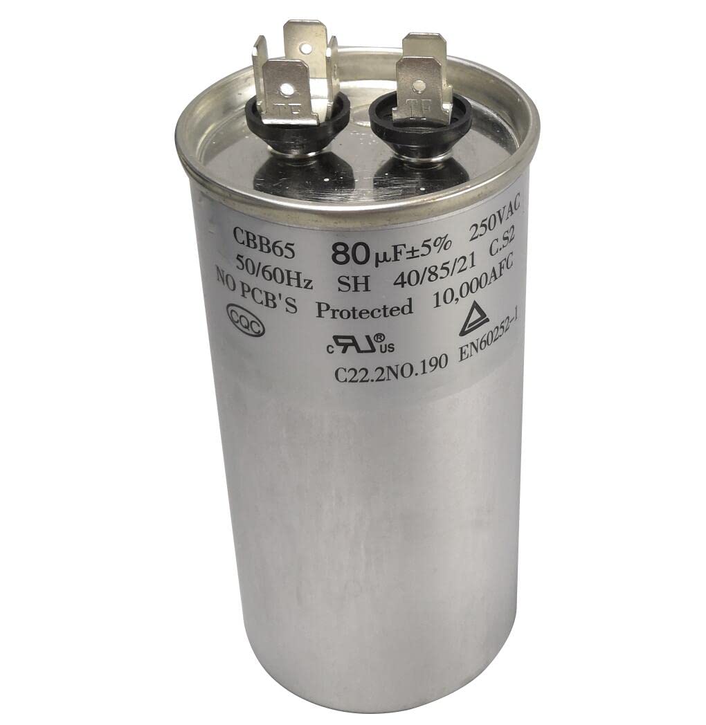 COCAPCO CBB65 250VAC 80uF Run Capacitor 80MFD 80 uF MFD 250V AC SH C.S2 ...