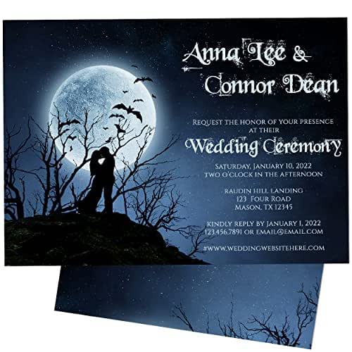 Amazon.com: Spooky Halloween Wedding Invitations or Bridal Shower ...