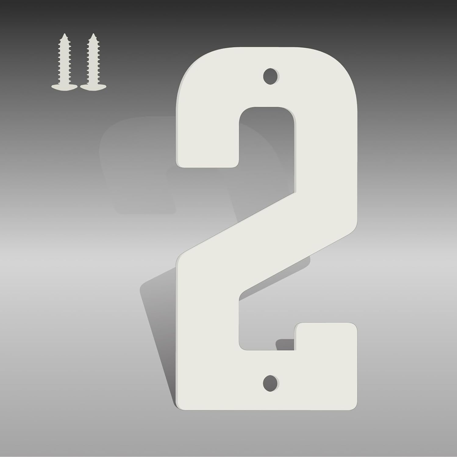 Amazon.com: 3" 4" 5" 6" 8" White Metal Letters, Modern House Numbers ...