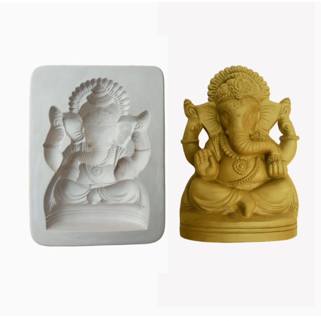 Art Sculpture Ganesha Making Mold – 8 Inch High Durable Mold for ...