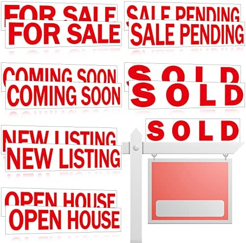 Juexica 12 Pcs Real Estate Rider Signs 24 x 6 Inch Coming Soon, for ...