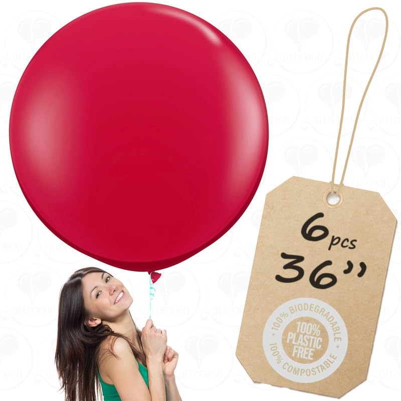 Amazon.com: AFTERLOON® Biodegradable Balloons 6 pcs 36 Inch Orb Perfect ...