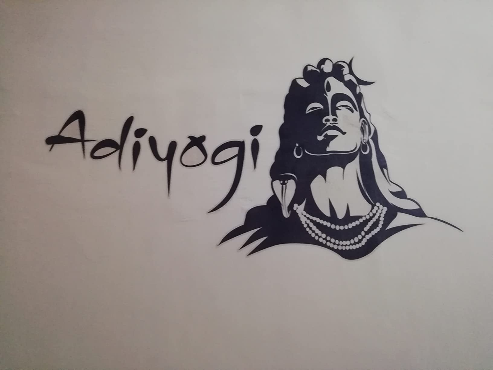 Prime Home Decor Lord Shiva and adiyogi Religious Black Wall Sticker ...