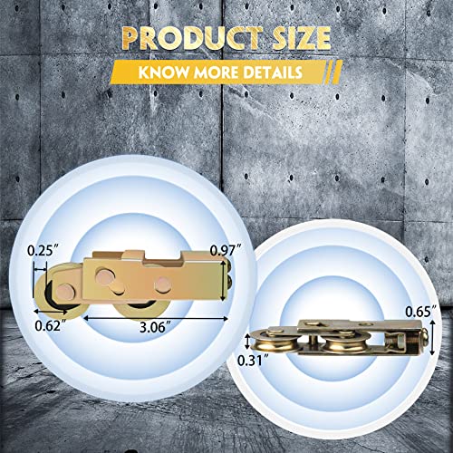 Snapklik.com : Sliding Patio Track Rollers, Heavy Duty 1-1/4 Stainless ...