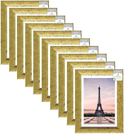 A4 Picture Frame With Glass Front Golden Frame 21 x 29.7cm Certificate ...
