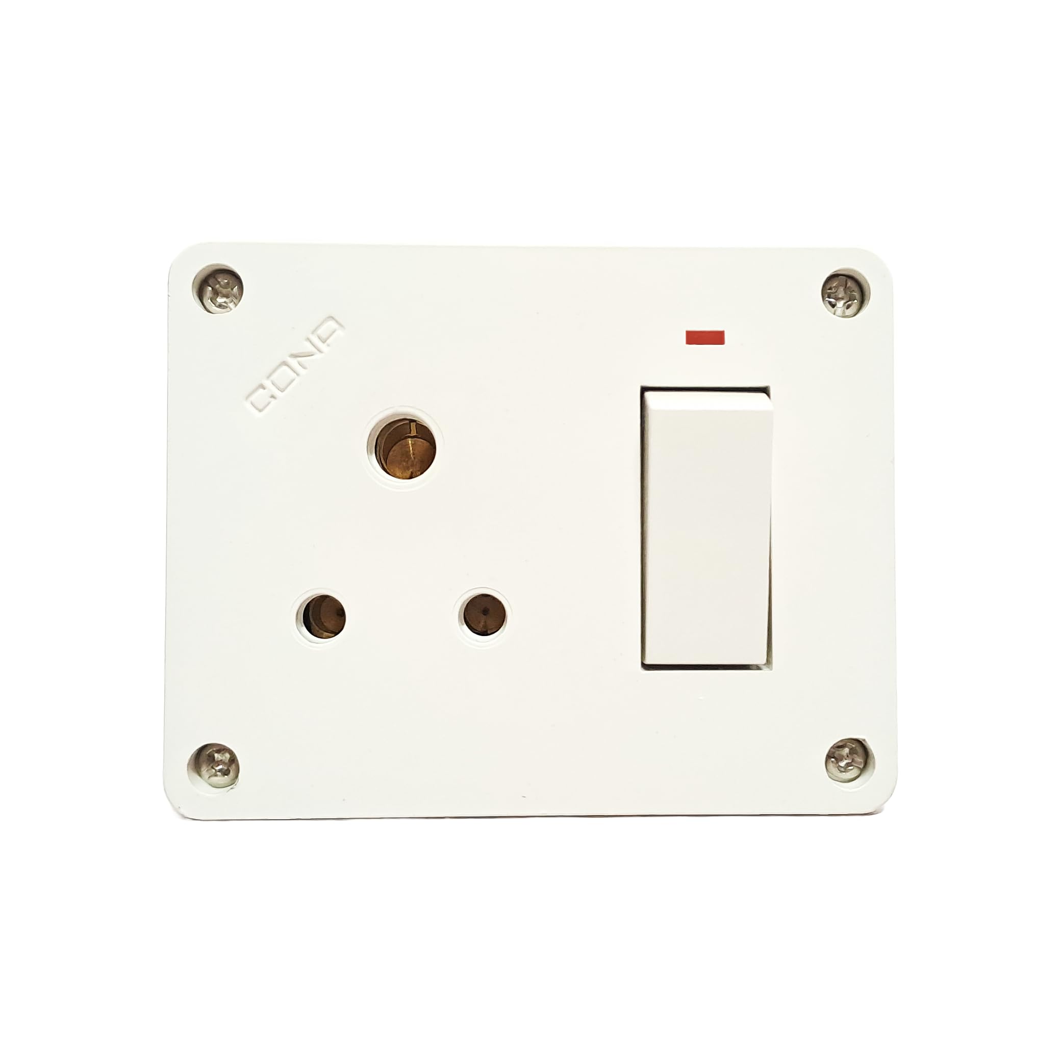 ConaSmyle Super Gold 1-Way 6Amp Switch Socket Combined Box with LED ...