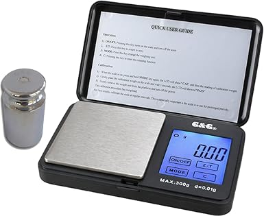 G&G TS 500g x 0.01g inkl. Kalibriergewicht Feinwaage Taschenwaage Digitalwaage Münzwaage ...