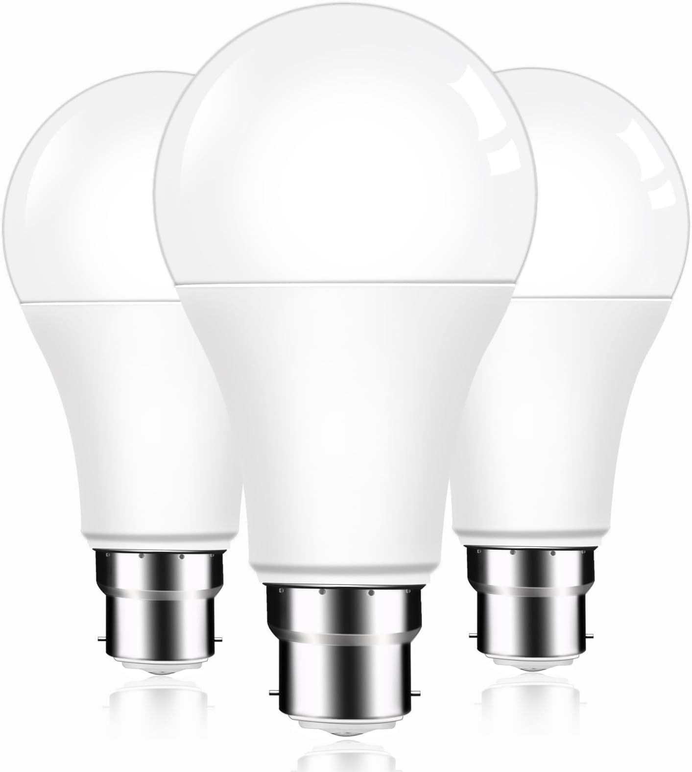 Caldarax Bayonet Light Bulbs 60W Equivalent, 9W B22 LED Bulbs Natural ...