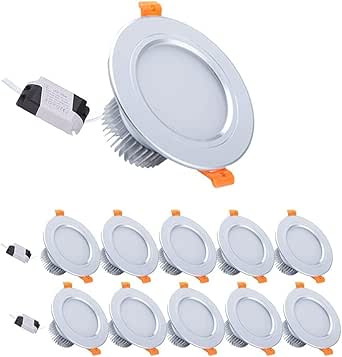 MAXTED Dimmable LED Recessed Ceiling Lights LED Downlight, 3W AC110 ...