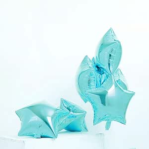Amazon.com: Light blue Star Balloons，Shape Foil Balloons,Mylar Balloons ...