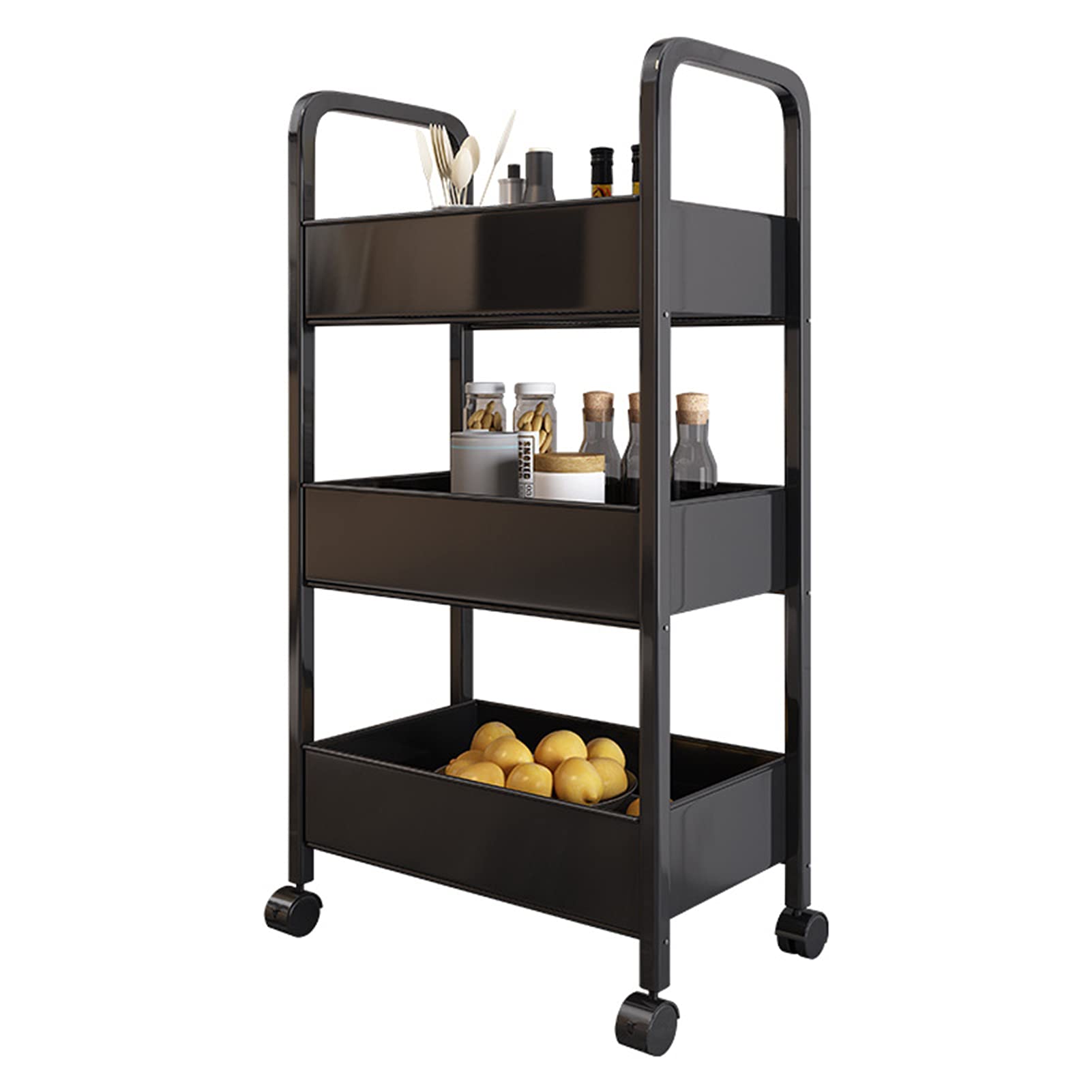 Kitchen Trolley On Wheels Serving Trolley Rotating Kitchen Shelf ...