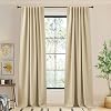 Amazon.com: NICETOWN Room Darkening Oatmeal Curtains 96 inches Long ...
