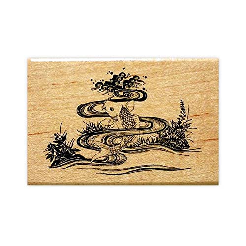 Amazon.com: Japanese Koi Mounted Rubber Stamp - Asian Fish #12 ...