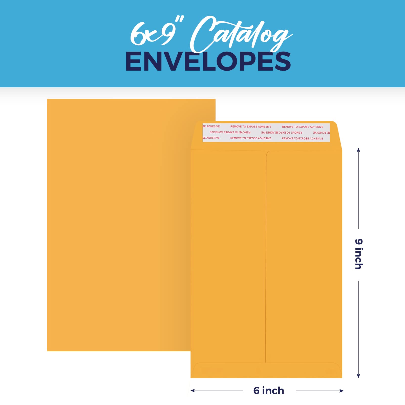 Snapklik.com : 200Pack Envelopes 6x9 Brown Kraft Catalog 6 X 9 Envelopes Self Seal For Mailing