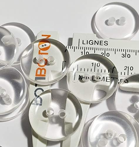 Amazon.com: 50 Clear Buttons - Reversible - Crafts - Sewing (4 Sizes ...