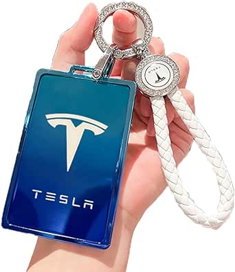 Amazon.com: Smerun for Tesla Key Card Holder Bling Key Chain for Model ...