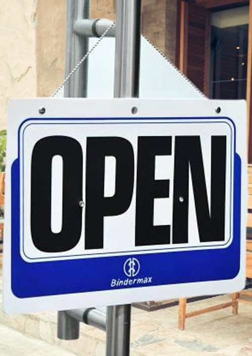 Bindermax 'Open - Close', we are Closed Will Return' Hanging Sign Board ...