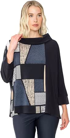 IC Collection Colorblock Tunic Top Beige at Amazon Women’s Clothing store