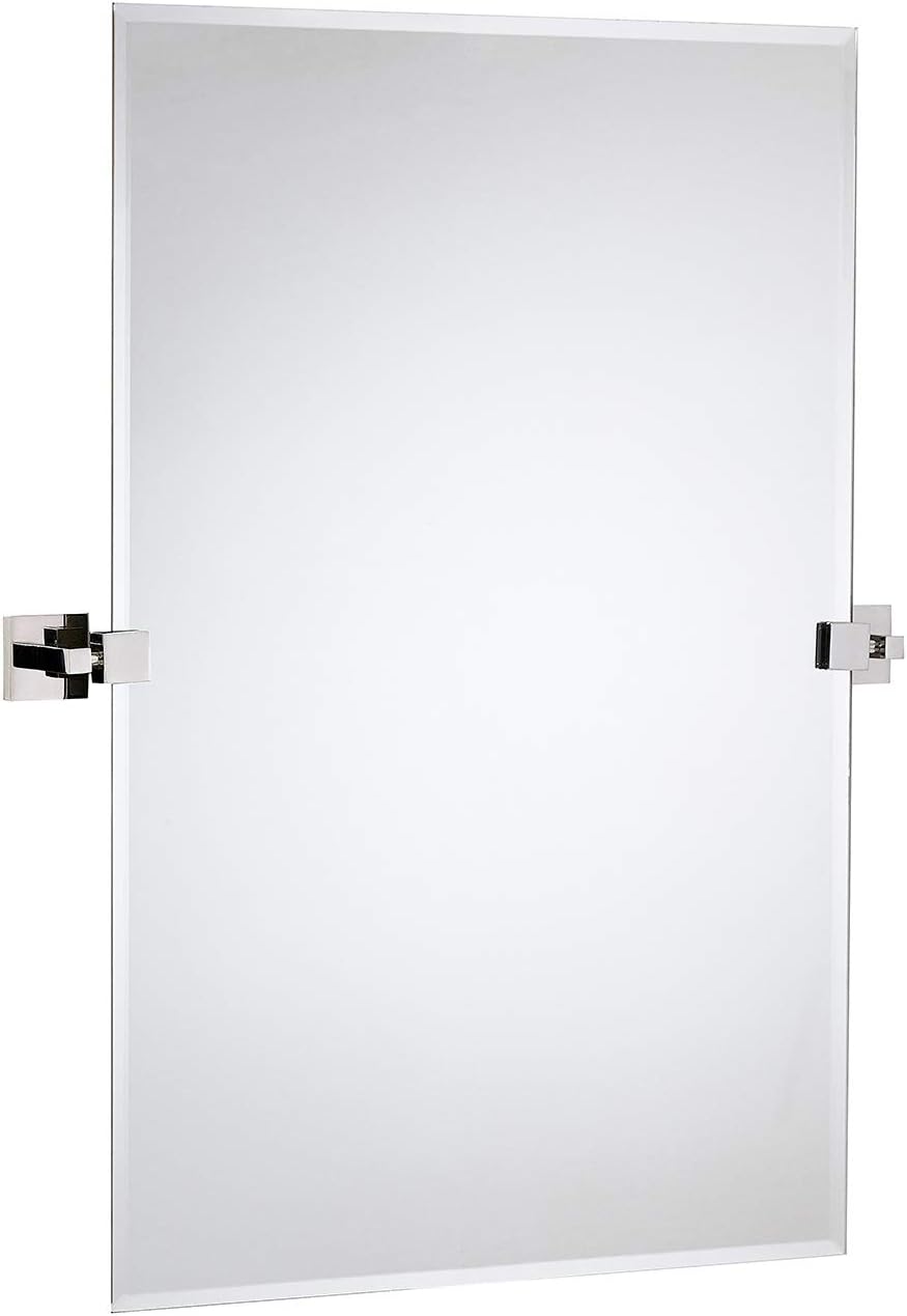 Hamilton Hills Large Squared Modern Pivot Rectangle Mirror with ...
