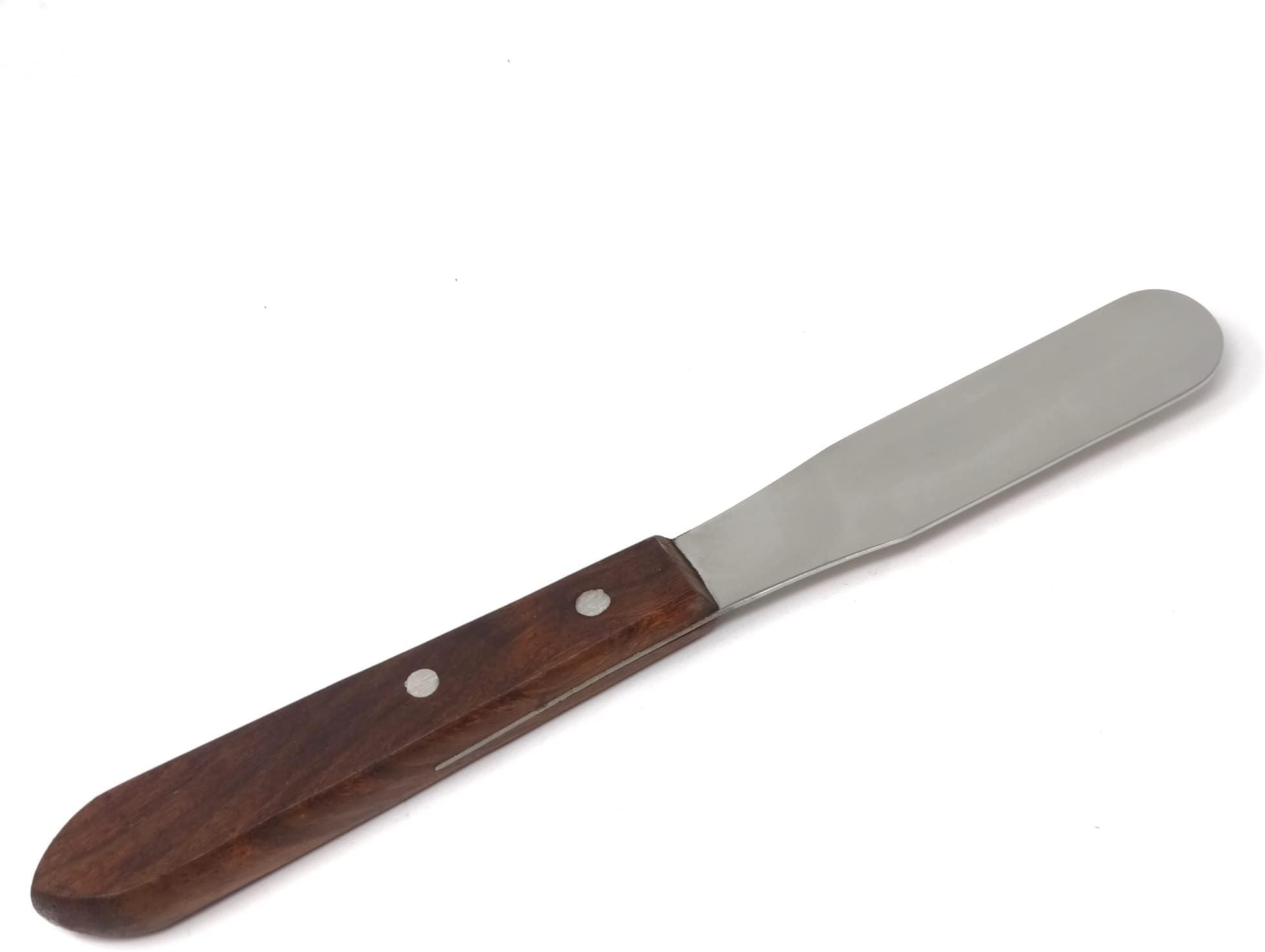 Amazon.com: Mini Wooden Handle Stainless Steel Spatula Butter Cream ...