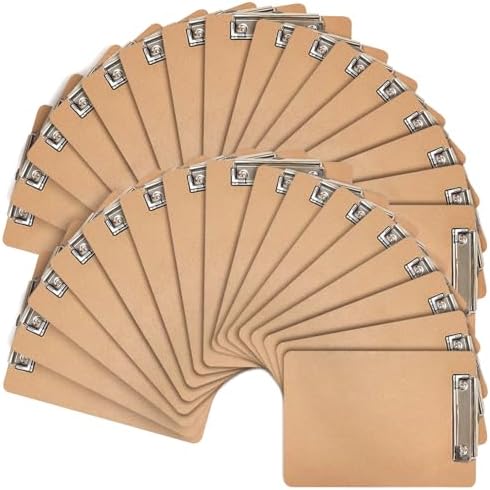 Uzant Mini Clipboard 32 Pack - 6" x 9" Memo Size With Low Profile Clip ...