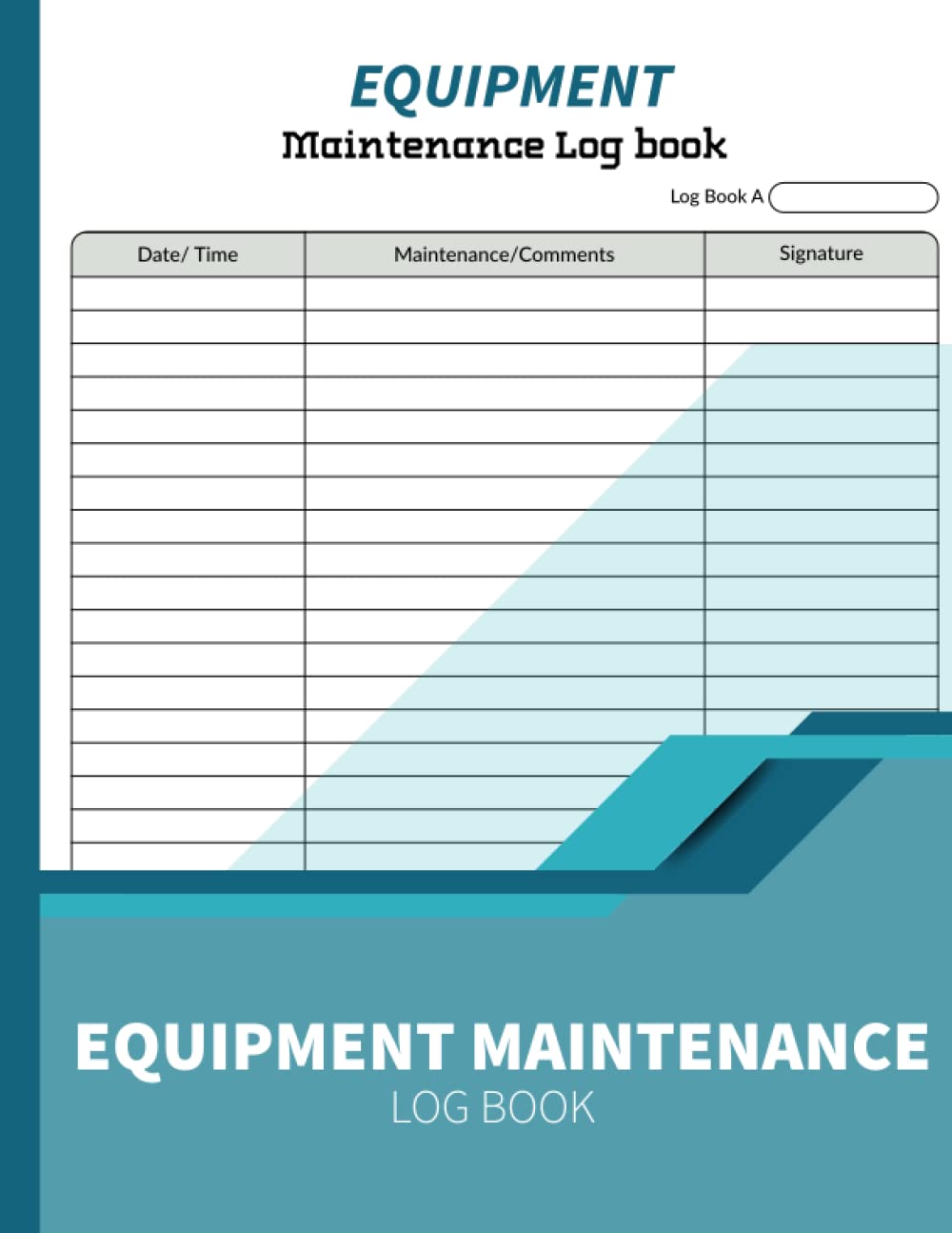 Equipment Maintenance Log Book: For Repair, Service, and Daily ...