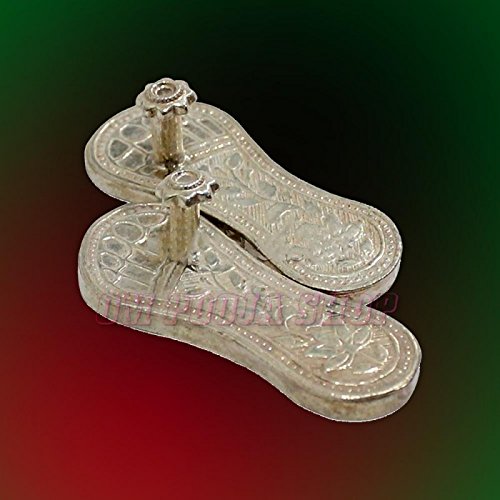Goddess Lakshmi Pure Silver Charan Paduka – Exquisitely Crafted Sacred ...
