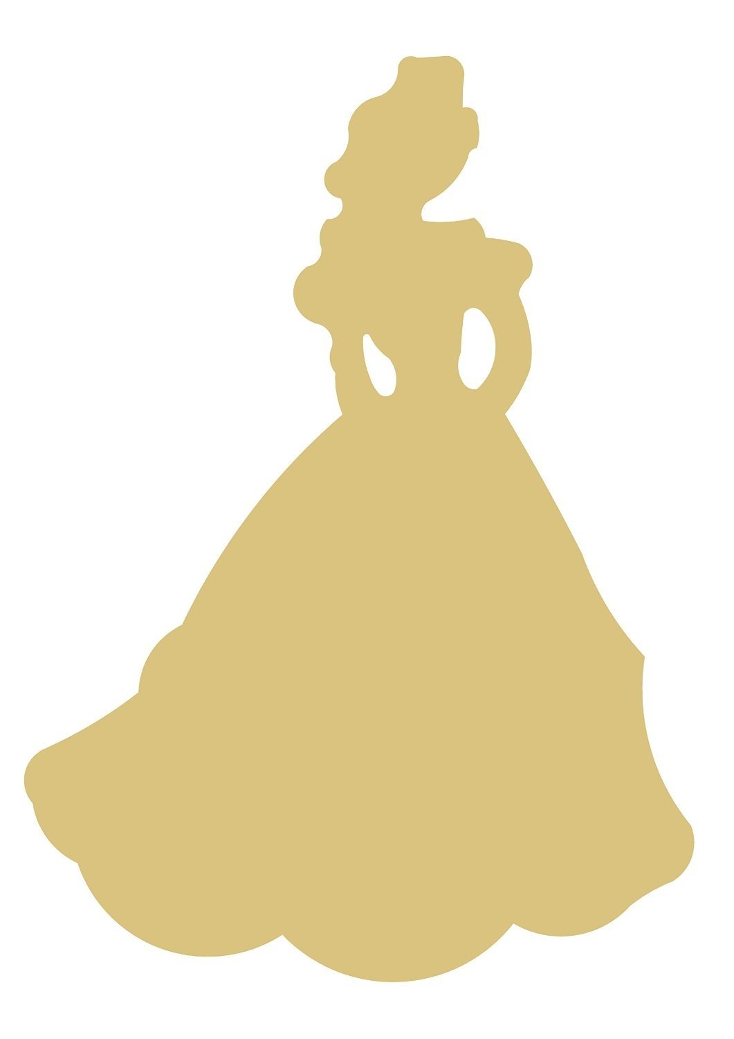 Amazon.com: Princess Cutout Unfinished Wood Kids Room Nursery Decor ...
