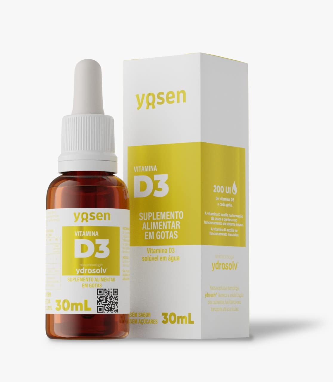Vitamina D3 de Alta Absorção Ydrosolv Yosen 30ml - Um Novo Conceito em ...