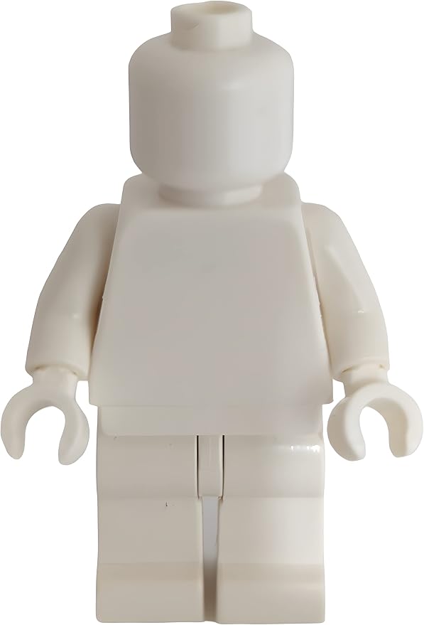 LEGO Minifigure Plain All White Monochrome Head Body Torso Arms Hands ...