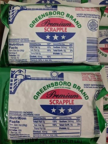 Amazon.com: Greensboro Brand Scrapple 1 Lb (6 Pack) : Grocery & Gourmet ...