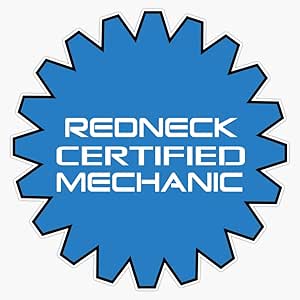 Amazon.com: Red Neck Certified Mechanic Sticker Bumper Sticker Vinyl ...