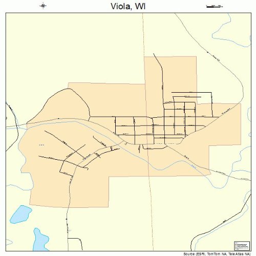 Amazon.com: Large Street & Road Map of Viola, Wisconsin WI - Printed ...