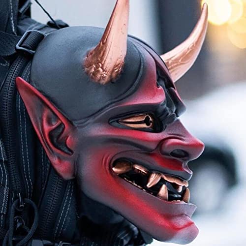 Rachel Halloween mask,Samurai Oni Mask,Japanese Cosplay Latex Hannya ...
