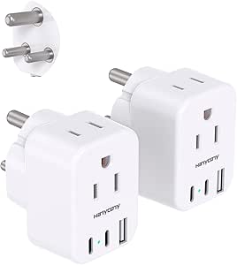 Amazon.com: US to India Plug Adapter, HANYCONY Type D Plug Adapter with ...